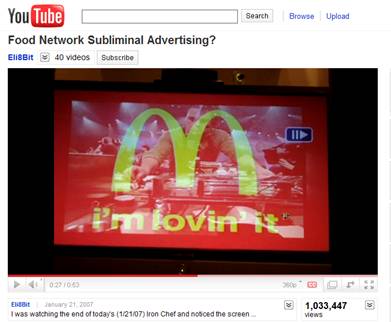 Subliminal Mind Control Advertising?